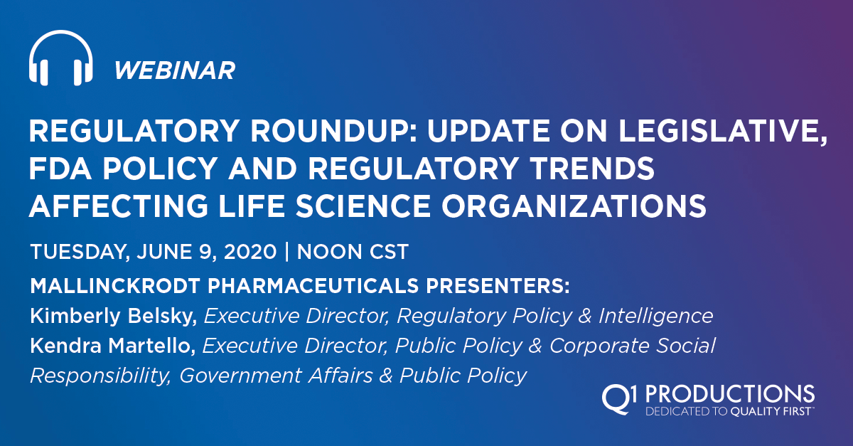 Regulatory Roundup: Update on FDA Policy Trends Affecting Life Science ...