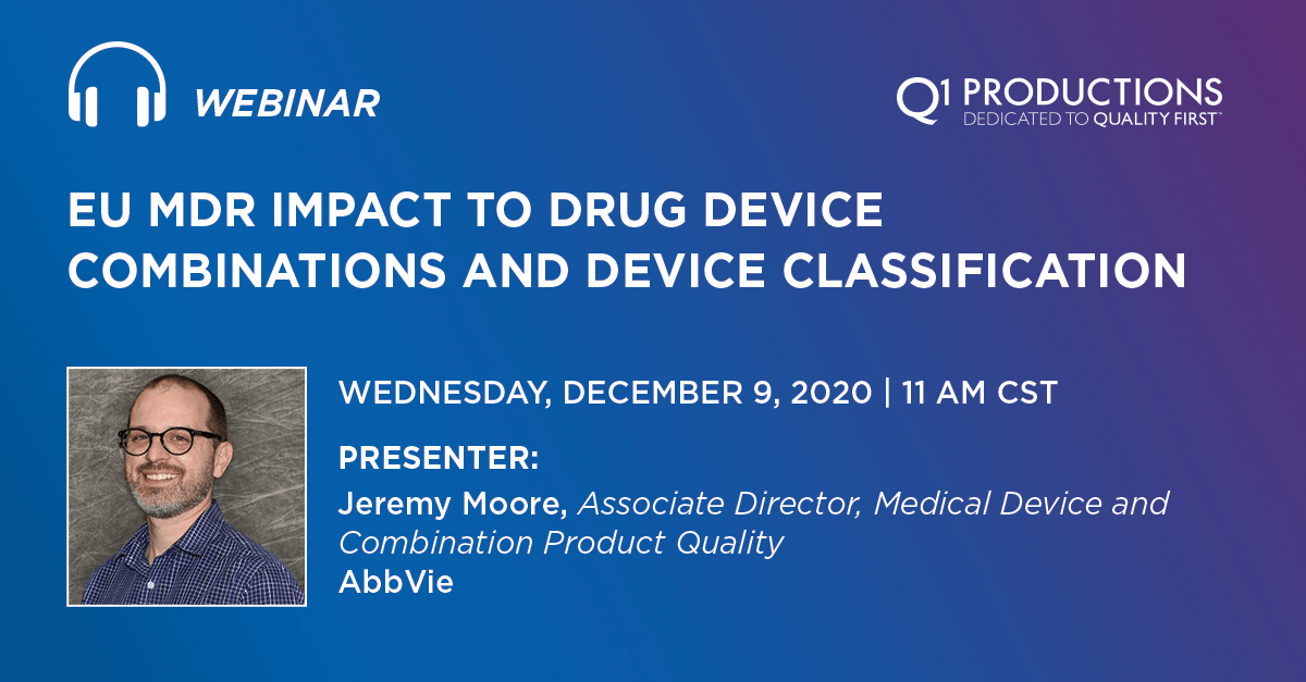EU MDR IMPACT TO DRUG DEVICE COMBINATIONS AND DEVICE CLASSIFICATION ...