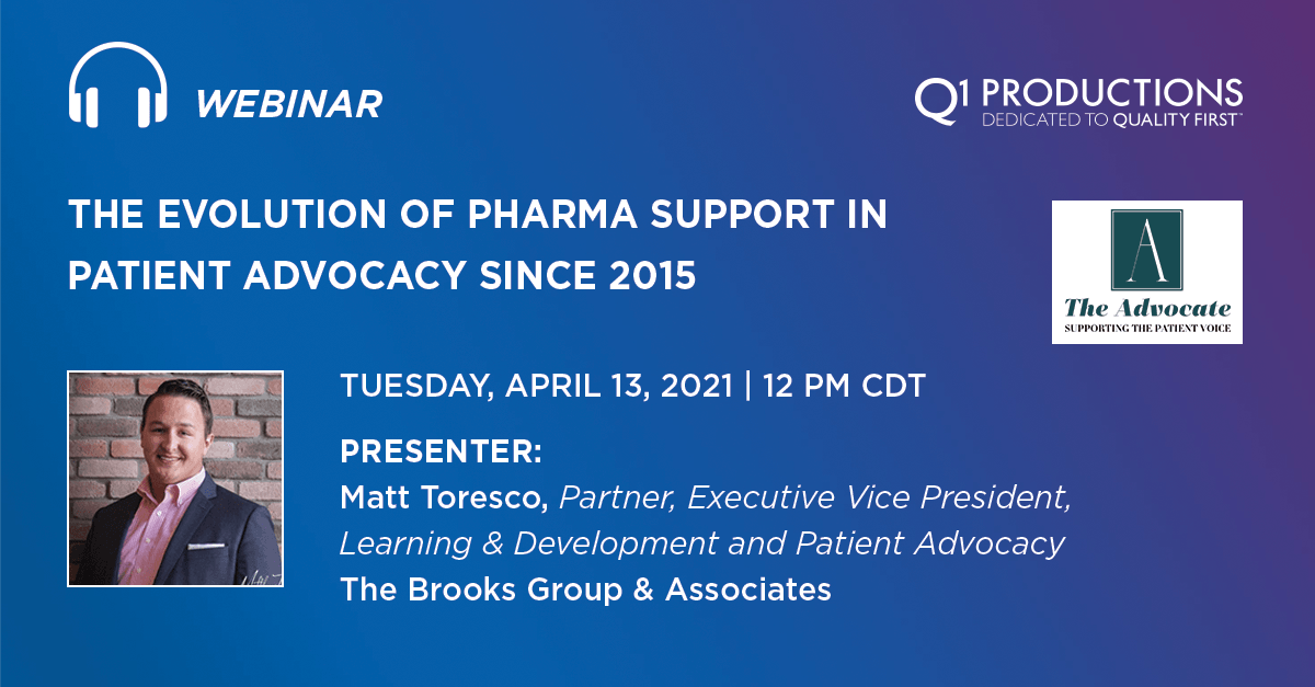 The Evolution of Pharma Support in Patient Advocacy Since 2015 - Q1 ...