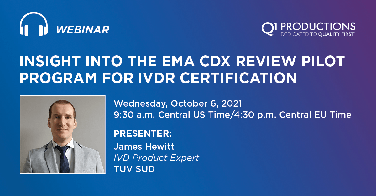 Insight into the EMA CDx Review Pilot Program for IVDR Certification ...