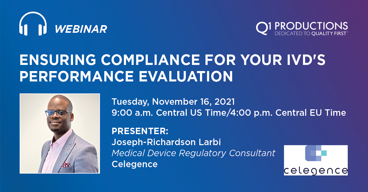 Ensuring Compliance for your IVD's Performance Evaluation - Q1 Productions