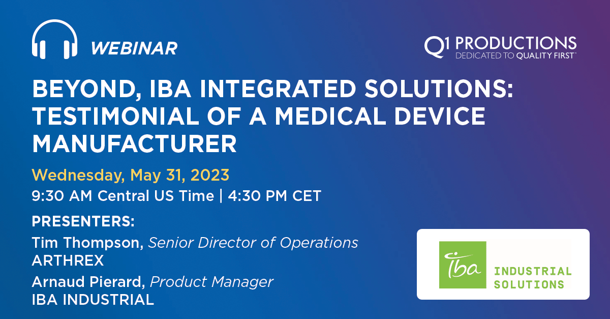 BEYOND, IBA INTEGRATED SOLUTIONS: TESTIMONIAL OF A MEDICAL DEVICE ...