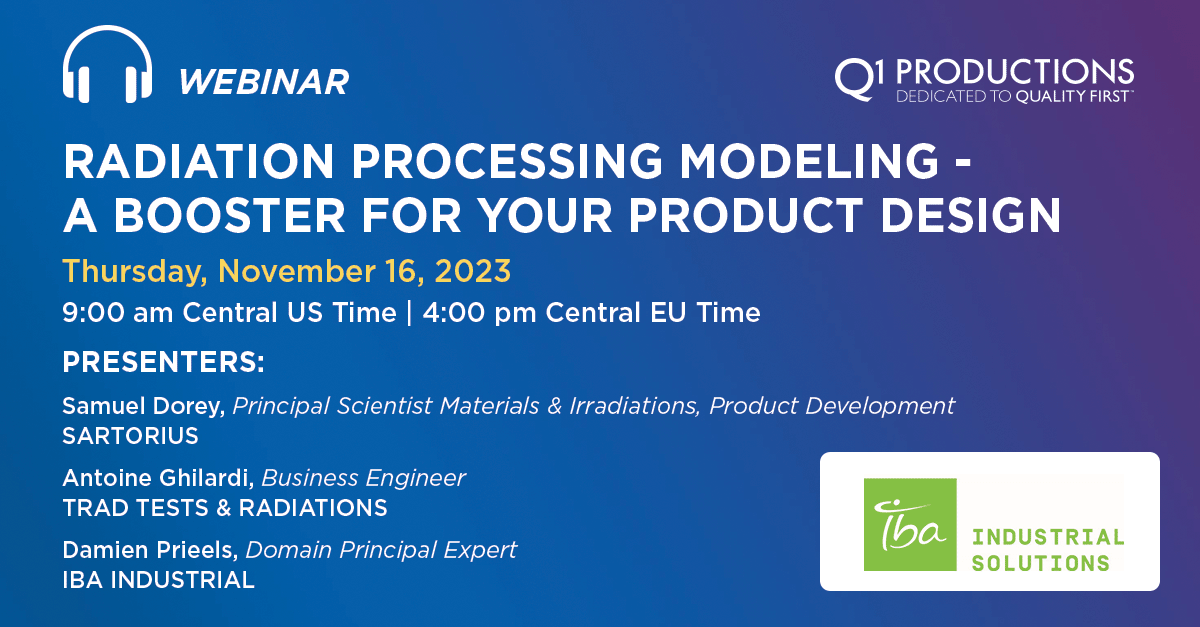Radiation Processing Modelling - Your Accelerator for Product Design ...